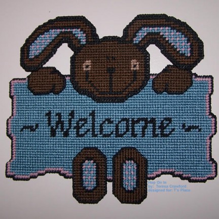 Hop On In… Plastic Canvas Sign – AllCrafts Free Crafts Update
