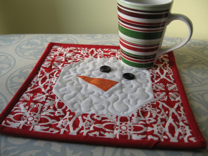 Snowman Mug Rug Tutorial – AllCrafts Free Crafts Update