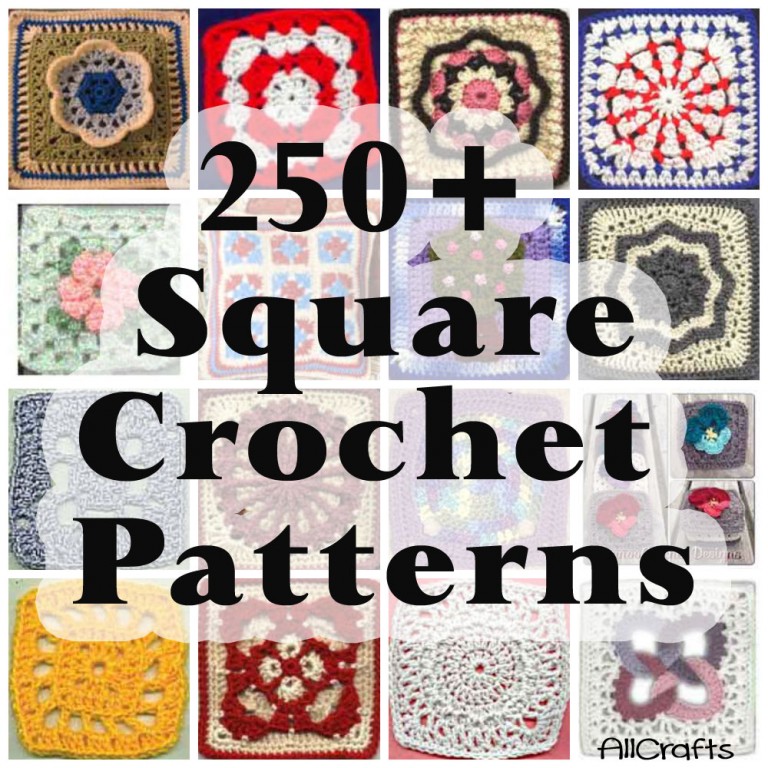 250 Free Crochet Square Patterns – AllCrafts Free Crafts Update