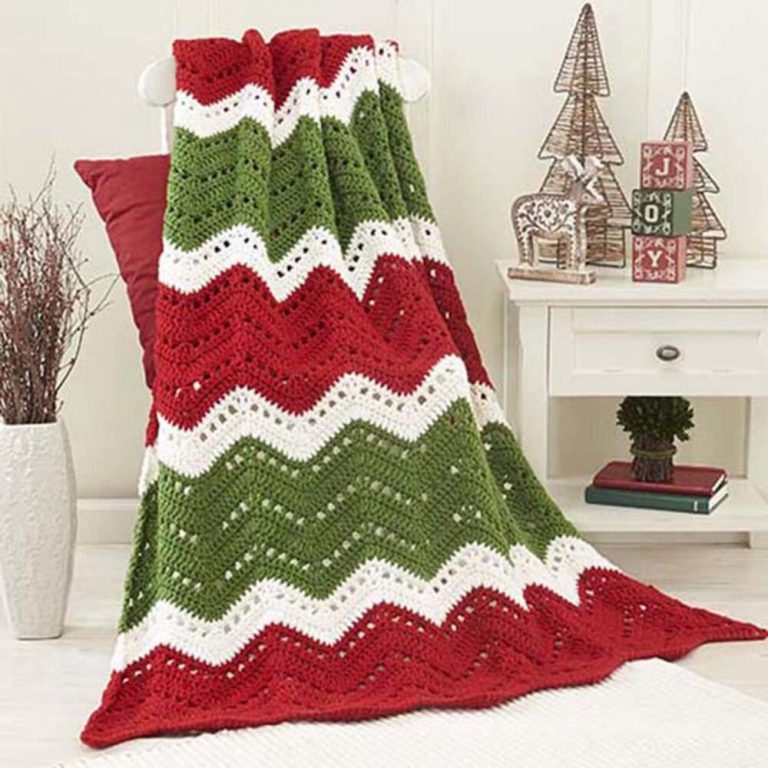 Holiday Ripple Afghan Free Crochet Pattern – AllCrafts Free Crafts Update